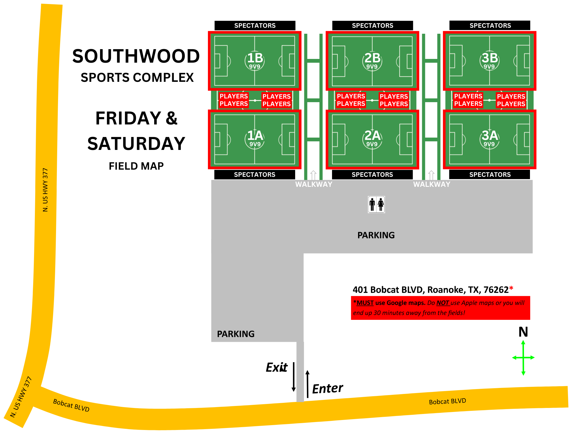Southwood Sports Complex (Formerly PIT+ Roanoke) - Texas Club Soccer